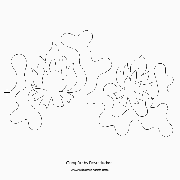 Campfire Template Pattern Mountain Camp Fire Cornhole Boards Design