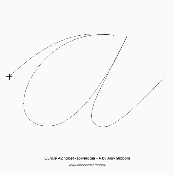 cursive lowercase a