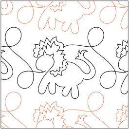 Animal Crackers - Border - Lions - Pantograph