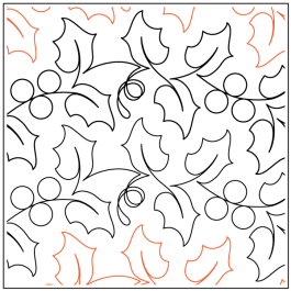 Christmas Holly - Pantograph