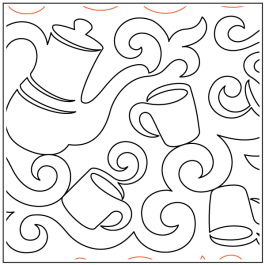 Coffee Swirls - Pantograph