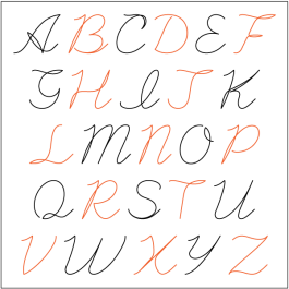 Cursive Alphabet - Uppercase - Set