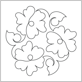 Hibiscus - Block #1 - Stencil