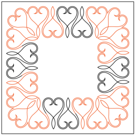 Lace Heart - Border - Panto/Corner Set - Pantograph