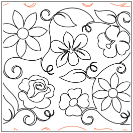 Maureen's Flower Garden - Pantograph