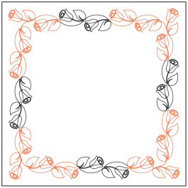 Maureen's Rosebuds - Border - Panto/Corner Set