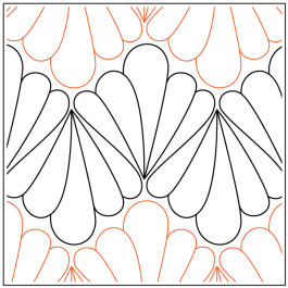 Seashell Feathers - Pantograph