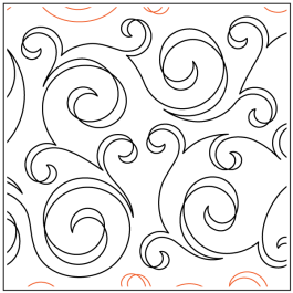 Tumbling Curls - Pantograph