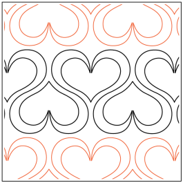 Andi's Ribbon Heart - Pantograph