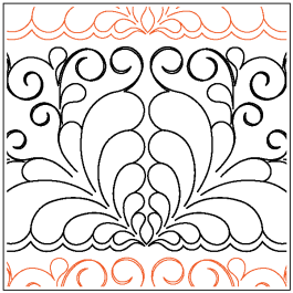 Naomi's Bella Feather - Border - Pantograph